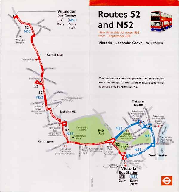 London Night Bus Route N52