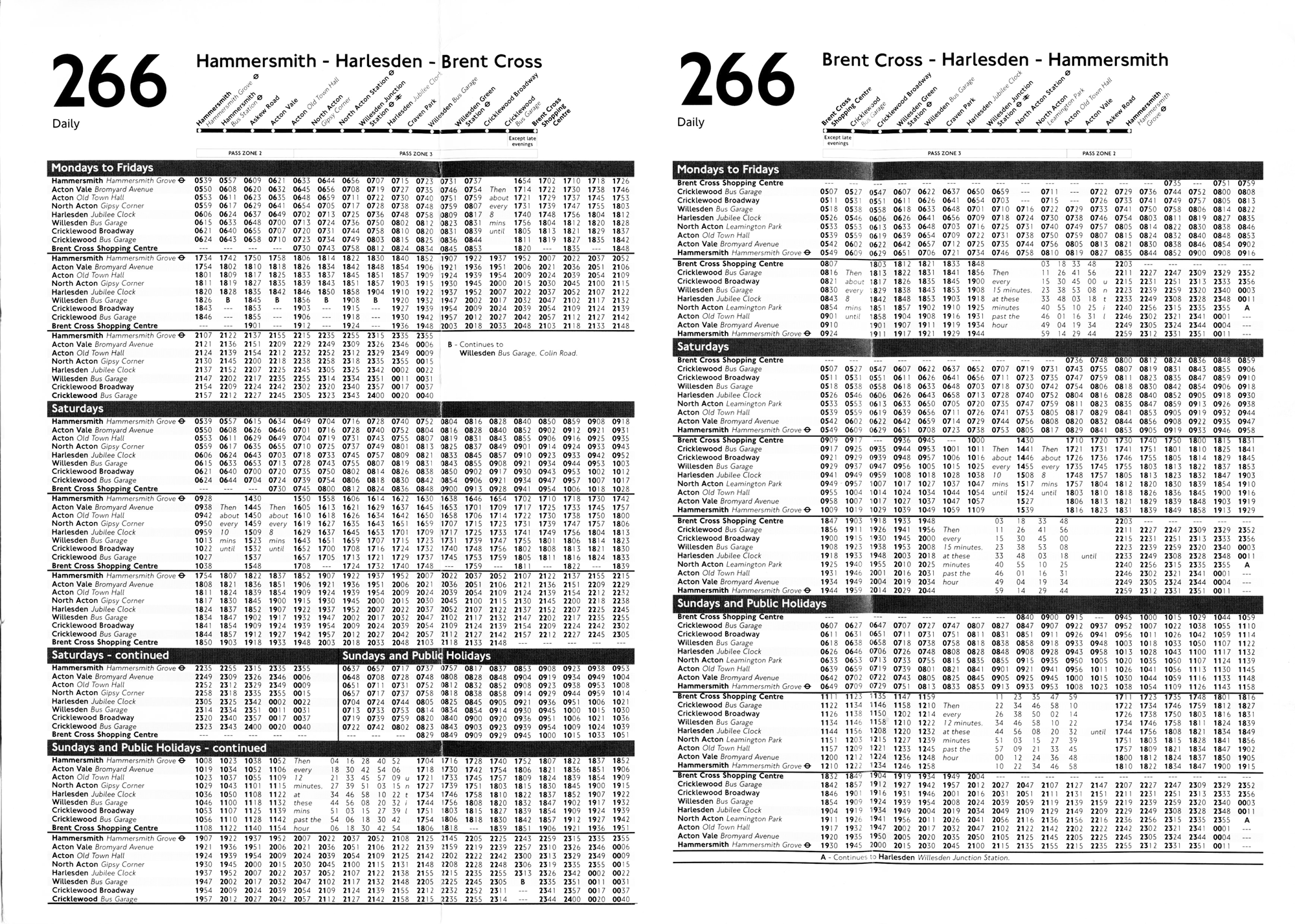 London Bus Route 266