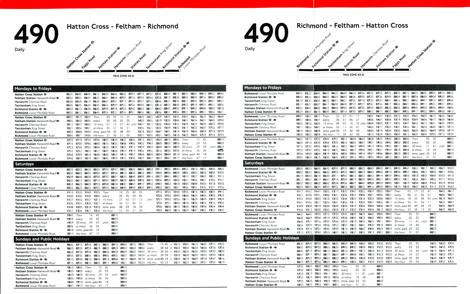 London Bus Route 490