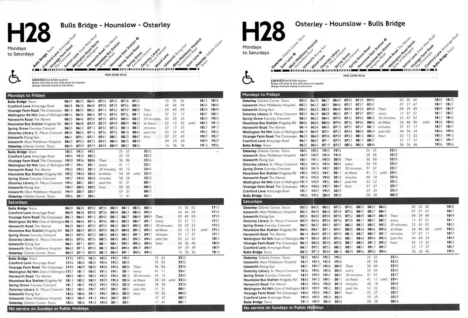 London Bus Route H28