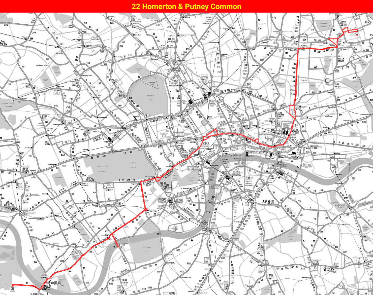 London Bus Route 22