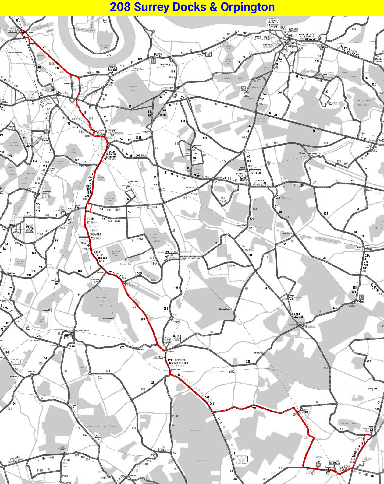 London Bus Route 208