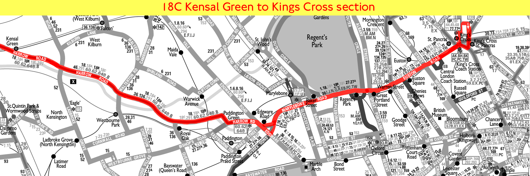 London Bus Route 18C