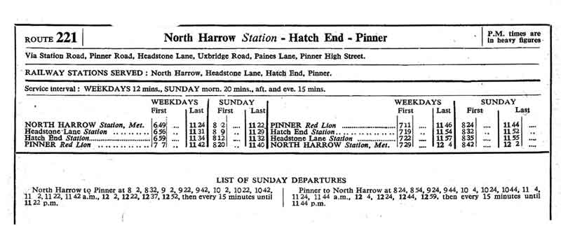 London Bus Route 221